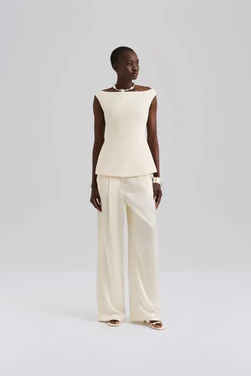 MALINA Half Off Shoulder Top - Vanilla