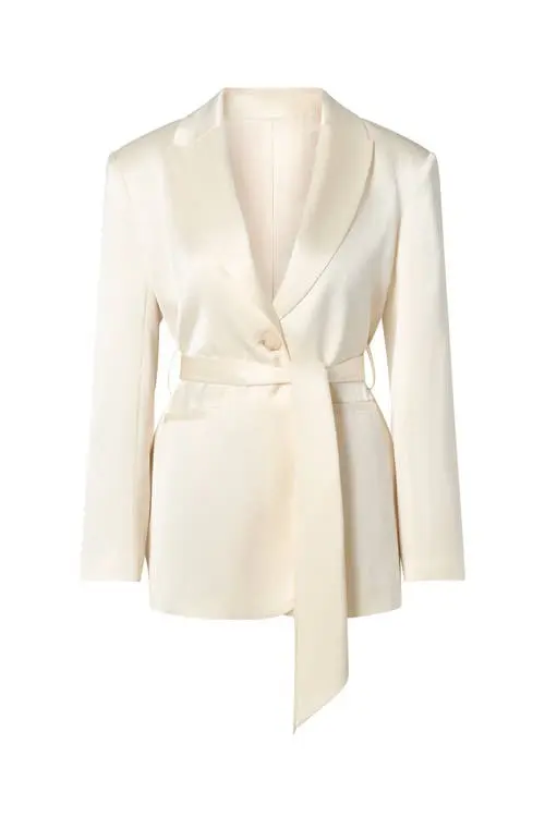 MALINA Liv Satin Wrap Blazer