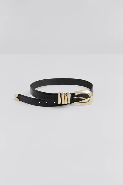 MALINA Azelia Buckle Leather Belt