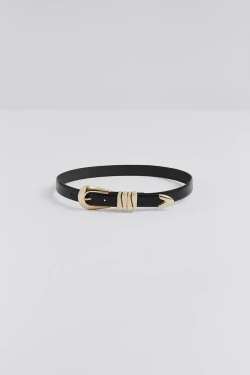 MALINA Azelia Buckle Leather Belt