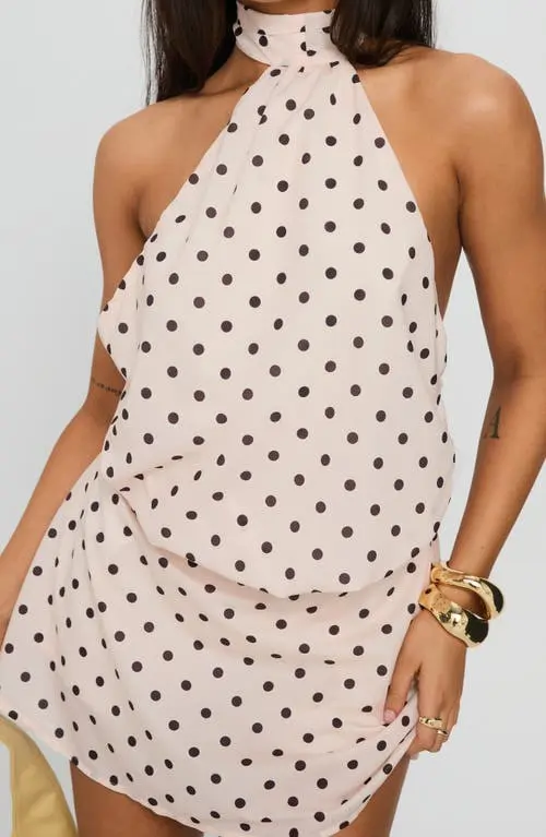 Princess Polly Natalea Polka Dot Halter Romper