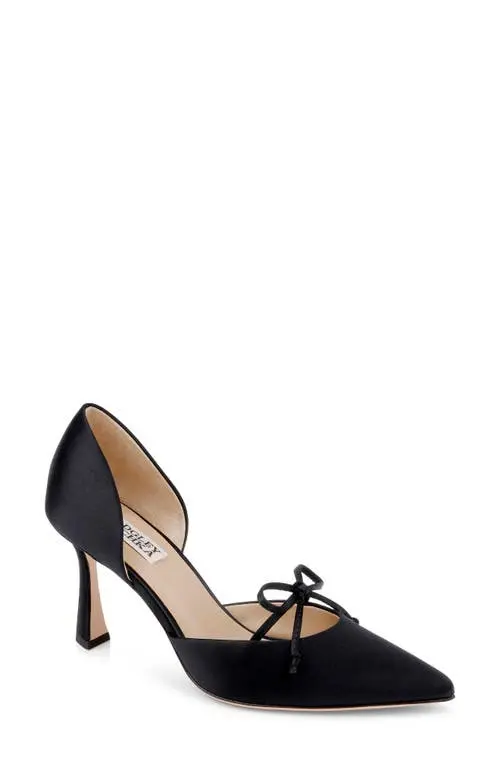 Badgley Mischka Olympic D'orsay Pump - Black Satin