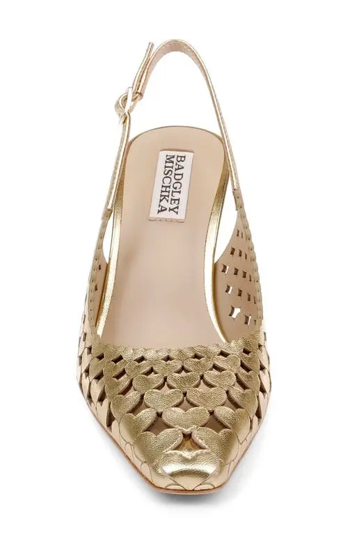 Badgley Mischka Onna Slingback Pump - Gold Metallic