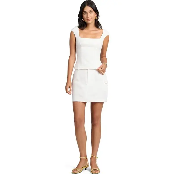 Onia Linen Blend Utility Mini Skirt
