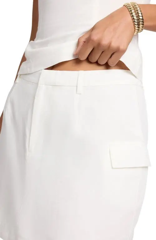 Onia Linen Blend Utility Mini Skirt
