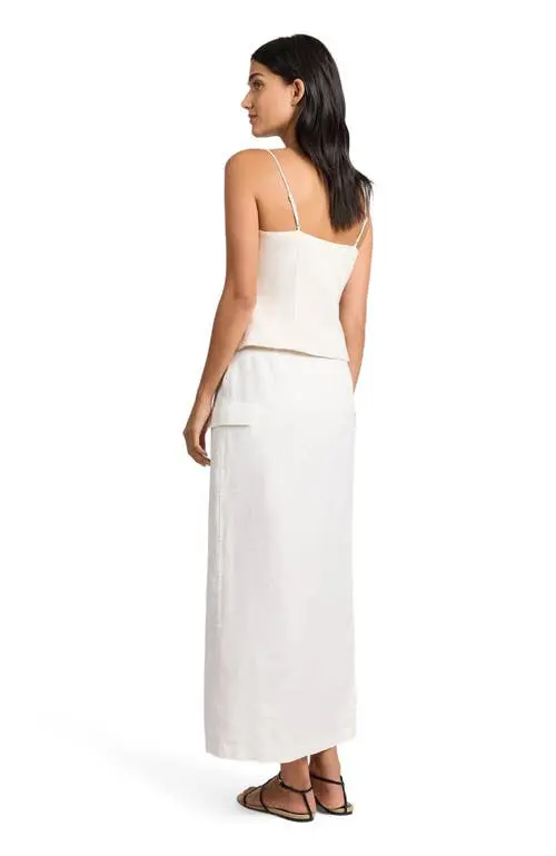 Onia Linen Utility Wrap Maxi Skirt - Natural