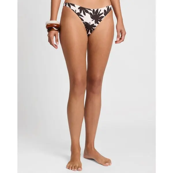 Onia Cora Bikini Bottom - Egret/espresso