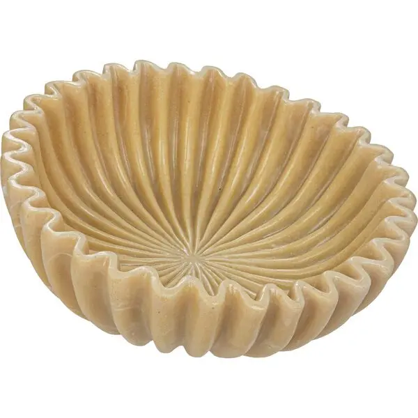 STORIED HOME Resin Fluted Bowl