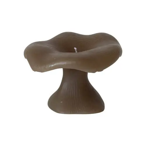 STORIED HOME Unscented Mushroom Shaped Candles - Green
