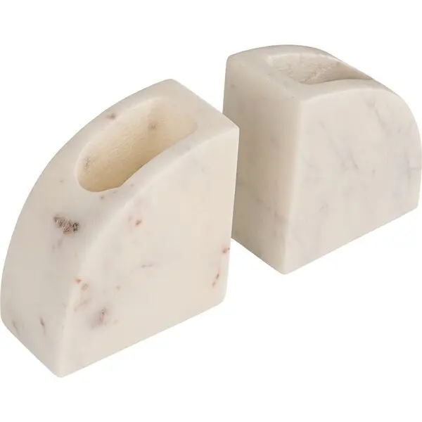 STORIED HOME 2-piece Marble Vases/bookends