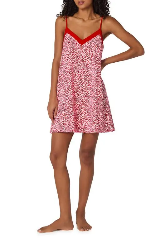 BEDHEAD PAJAMAS Print Stretch Organic Cotton Jersey Chemise - Bursting With Love