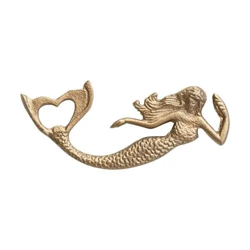 STORIED HOME Metal Mermaid Shaped Bottle Opener - Gold