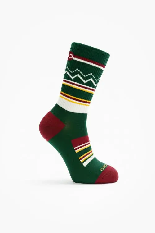 COZY ZERO Performawool Mid-crew All-season Hike Socks 3-pack - Pine Green