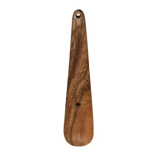 STORIED HOME Hand Carved Acacia Wood Scoop - Natural