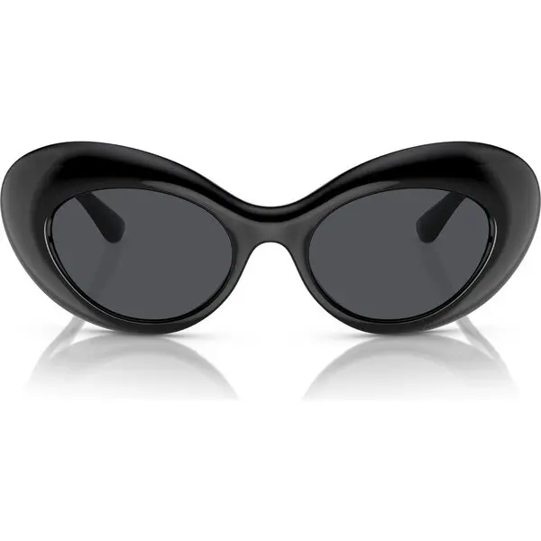 Versace 52mm Oval Sunglasses - Black