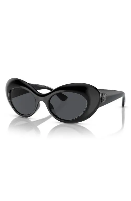 Versace 52mm Oval Sunglasses - Black