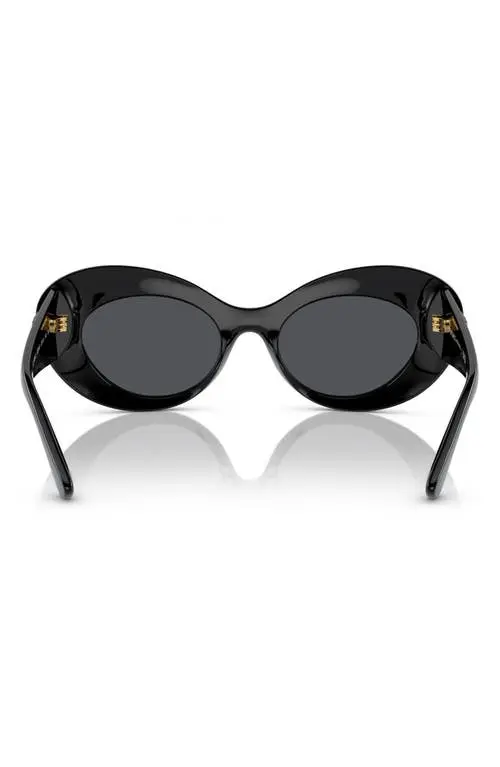 Versace 52mm Oval Sunglasses - Black