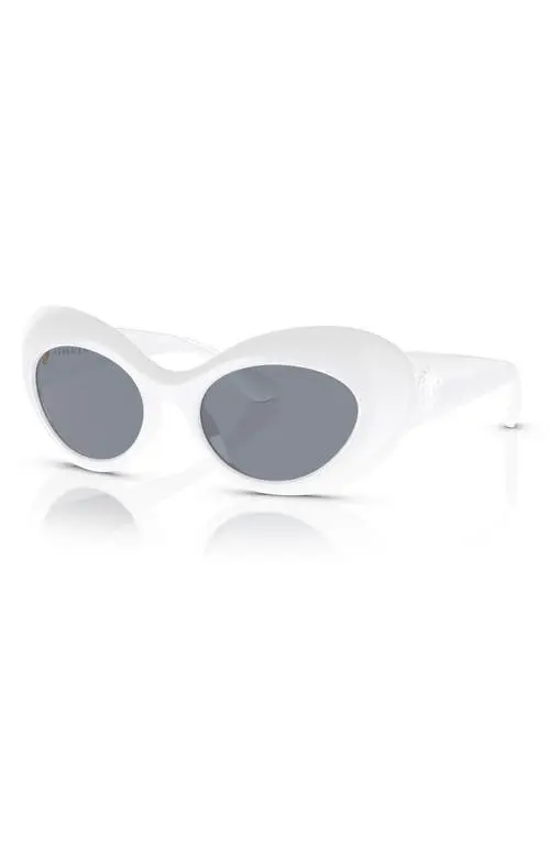 Versace 52mm Oval Sunglasses - White