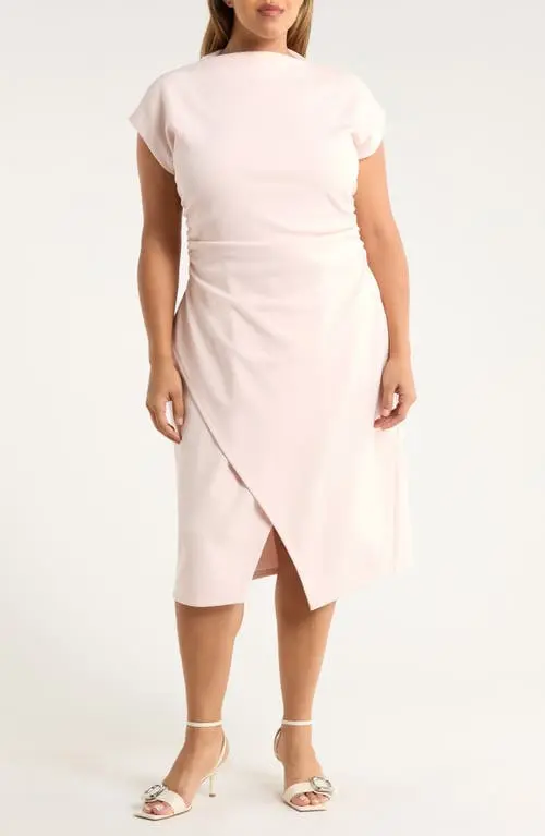 Nordstrom Ruched Cap-sleeve Dress - Pink Wisp