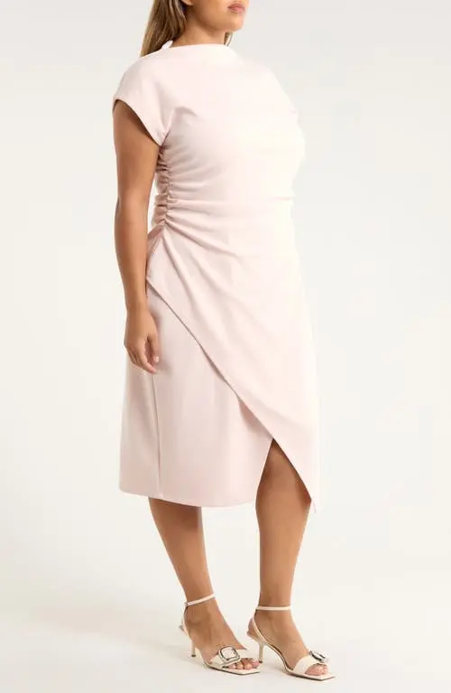 Nordstrom Ruched Cap-sleeve Dress - Pink Wisp