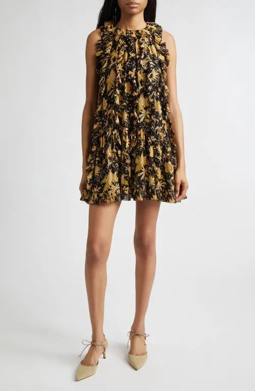 Ulla Johnson Signe Floral Silk-blend Dress - Forsythia