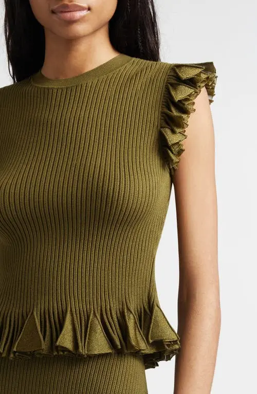 Ulla Johnson Leila Ruffle Cap-sleeve Sweater