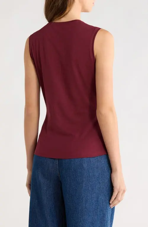 Ulla Johnson Clio Sleeveless Organic Cotton Ruched Top