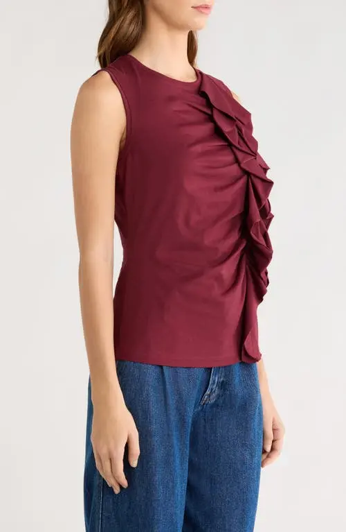 Ulla Johnson Clio Sleeveless Organic Cotton Ruched Top