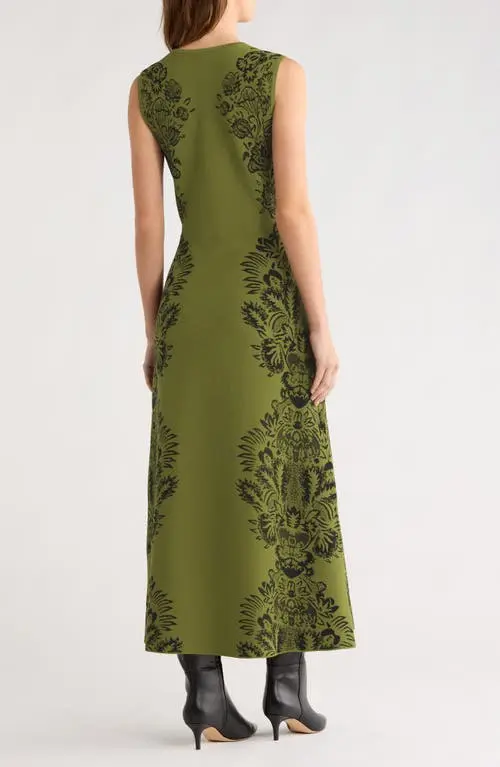 Ulla Johnson Liana Floral Jacquard Knit Midi Dress