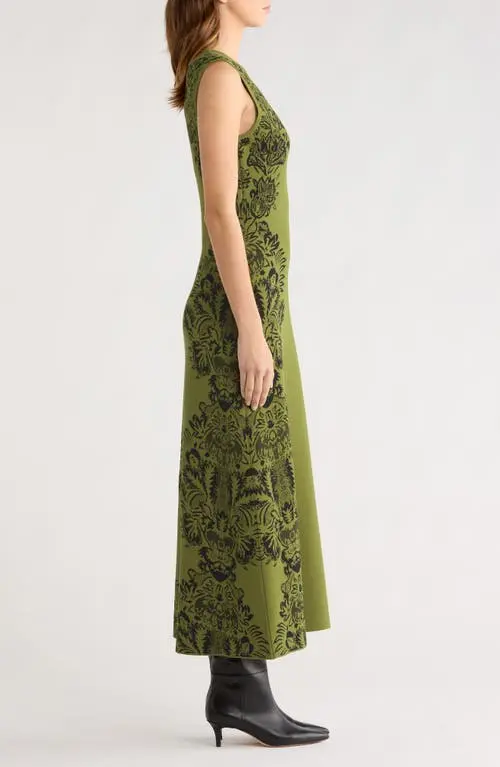 Ulla Johnson Liana Floral Jacquard Knit Midi Dress