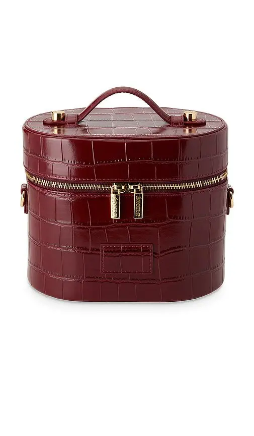 ETOILE COLLECTIVE Oval Toiletry Case - Burgundy Croc