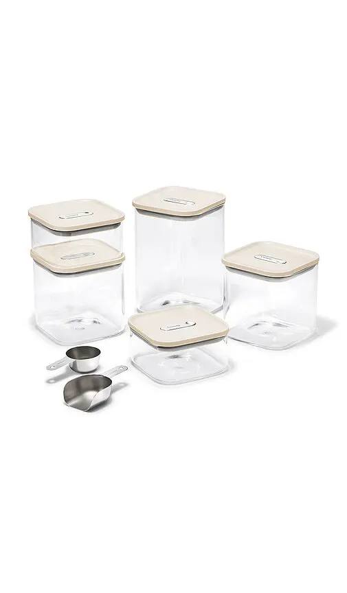 CARAWAY 13 Piece Glass Airtight Container Set - Cream