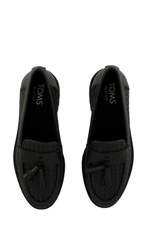 Toms Cara Platform Tassel Loafer - Black