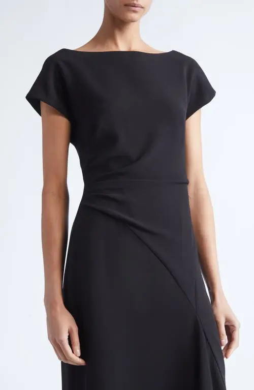 Lela Rose Cascade Stretch Crepe Dress