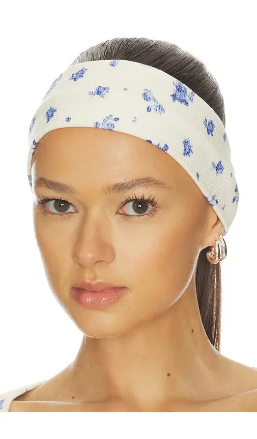 WELLBEING + BEINGWELL Sable Headband - Blue Floral