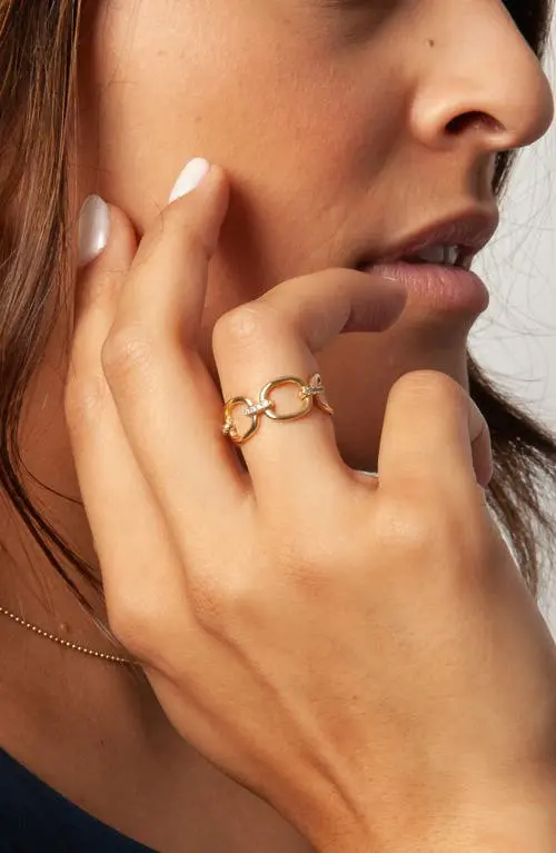 MIRANDA FRYE Kennedy Frozen Link Ring - Gold