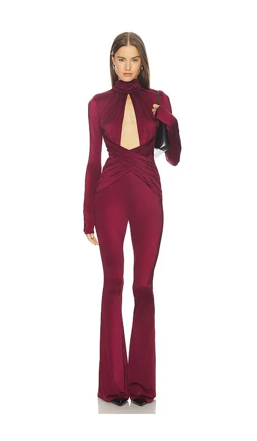 MICHAEL COSTELLO X Salima Jumpsuit - Burgundy