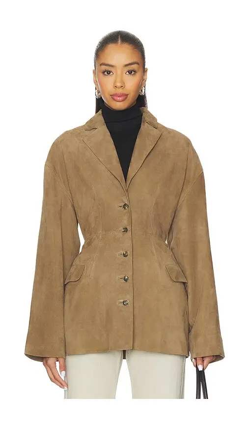 EAVES Salta Suede Jacket - Olive