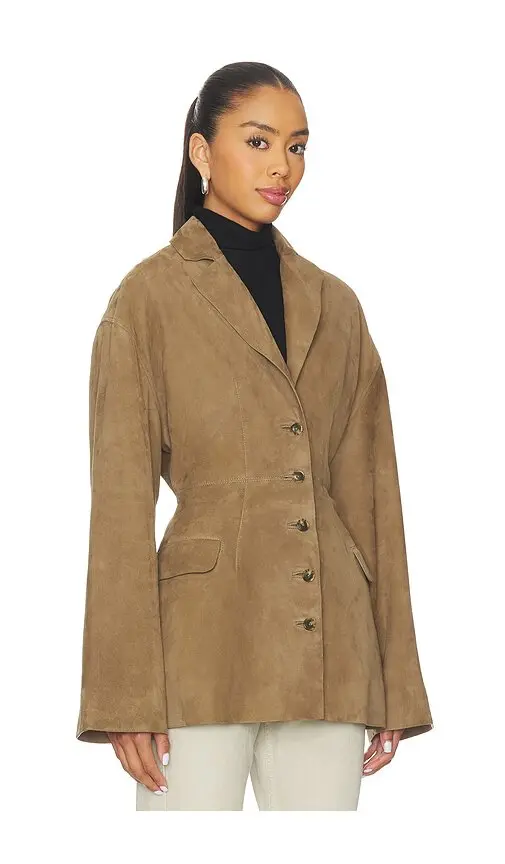 EAVES Salta Suede Jacket - Olive