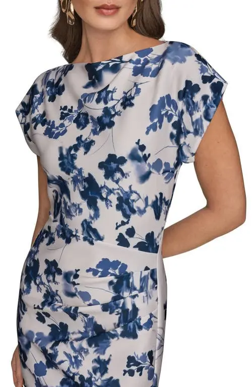 Donna Karan New York Floral Sheath Midi Dress