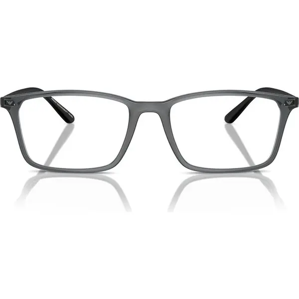 Emporio Armani 56mm Rectangle Eyeglasses - Shiny Black/demo Lens