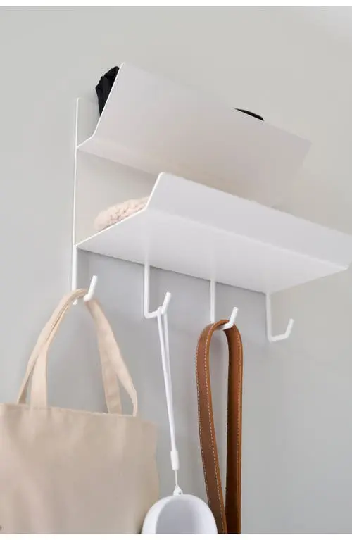YAMAZAKI Magnetic Entryway Rack - White