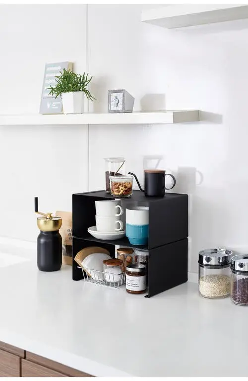 YAMAZAKI Stackable Countertop Shelf - Black