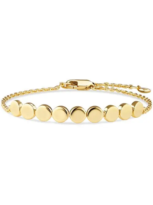 DEVATA Round Link Chain Bracelet - Yellow Gold