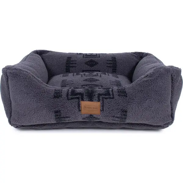 Pendleton High Pile Fleece Kuddler Dog Bed - Harding Tonal Gray