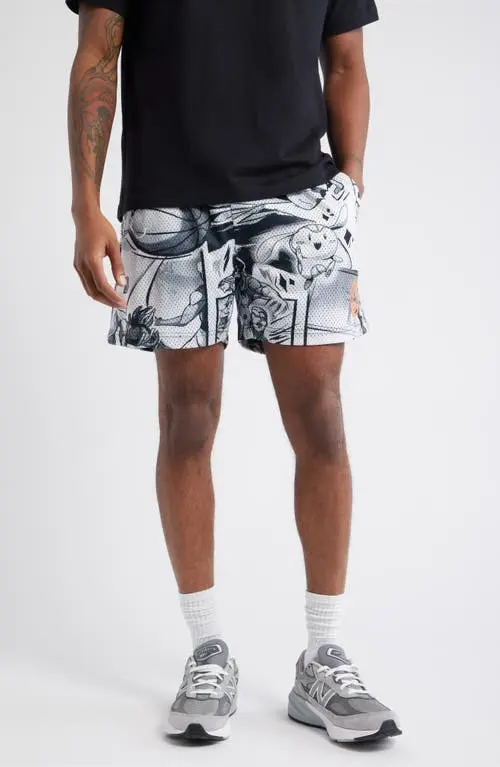 OVERTIME Anime Collage Mesh Basketball Shorts