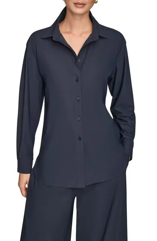 Donna Karan New York Button-front Shirt - Nightfall