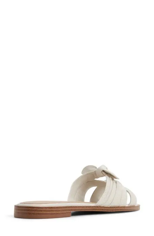 Aldo Sunbeam Knotted Slide Sandal - White/bone