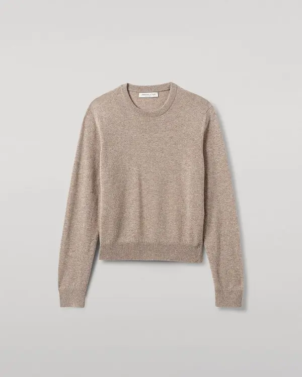 Johnstons Of Elgin Classic Cashmere Round Neck Jumper - Brown