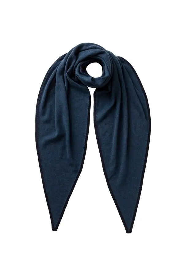 Johnstons Of Elgin Gauzy Cashmere Diamond Scarf - Navy